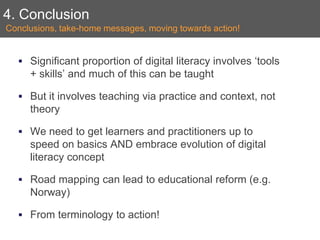 Digital Literacy literature review: from terminology to action | PPT