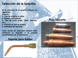 Oxicorte Soldadura Oxiacetienica | PPTX
