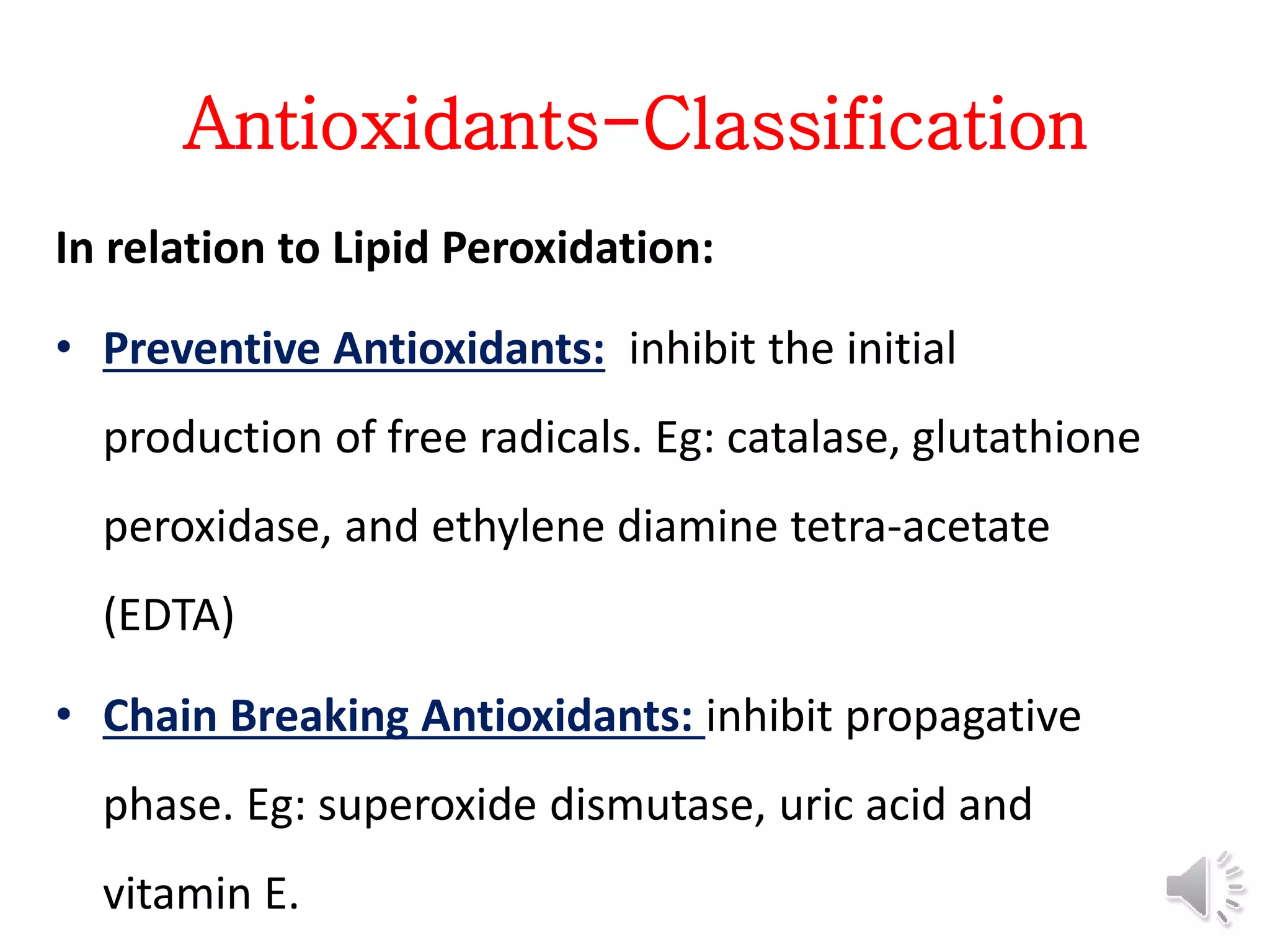 Oxidative stress and antioxidants | PPTX