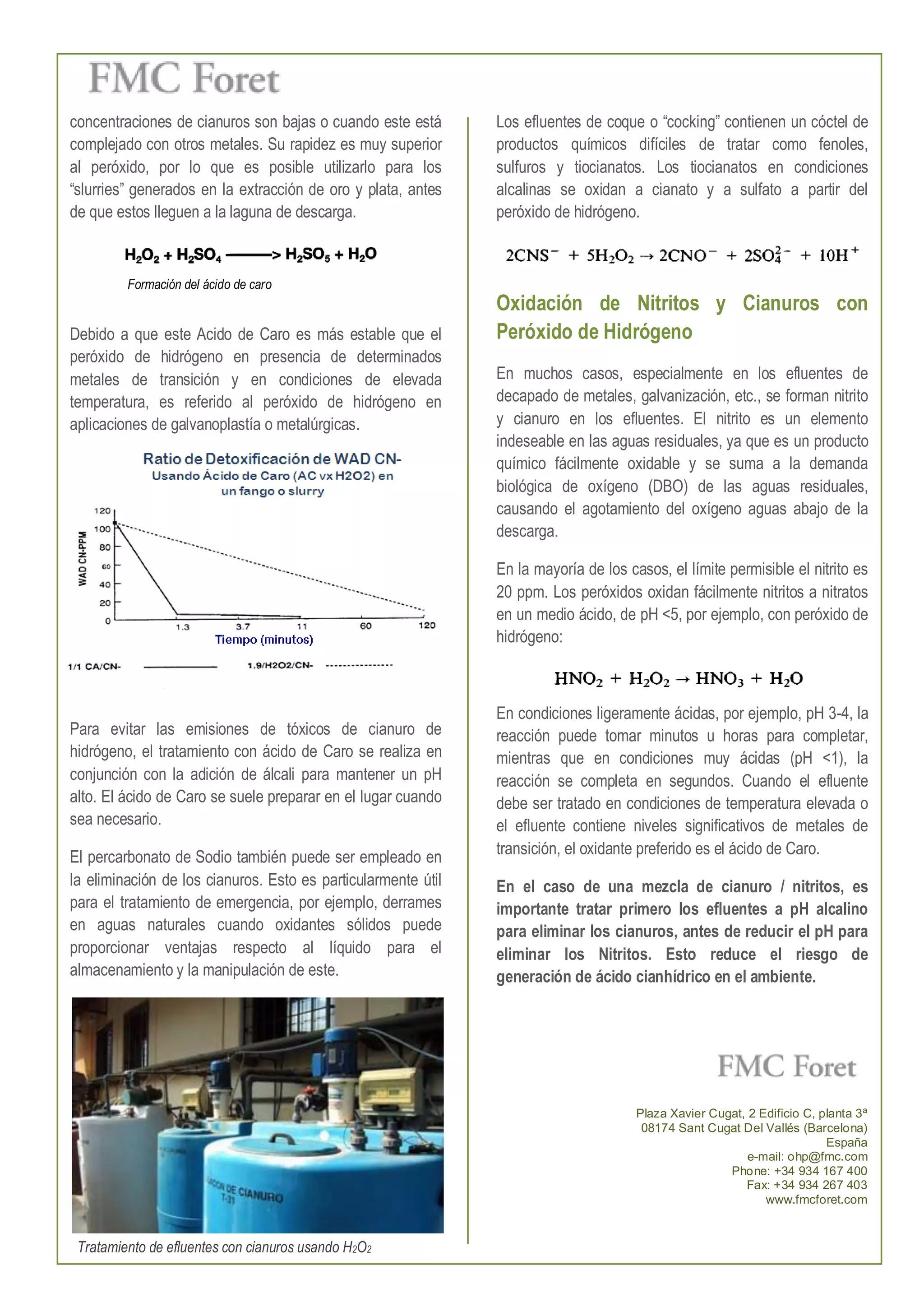 Oxidación de cianuros bt | PDF