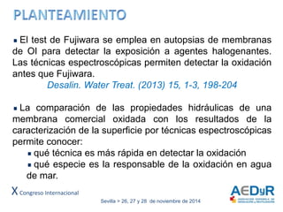 Oxidación de membranas de ósmosis inversa | PPSX