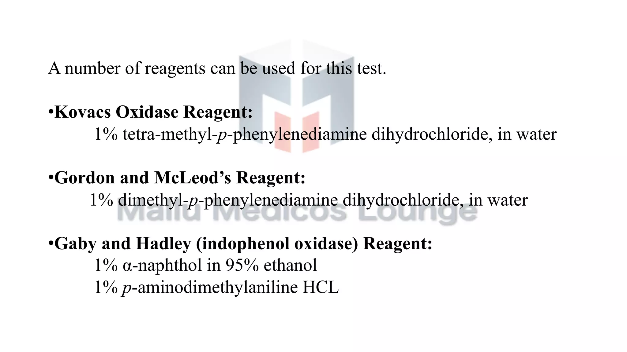 Oxidase Test Microbiology | PDF