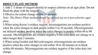 Oxidase Test Microbiology | PDF