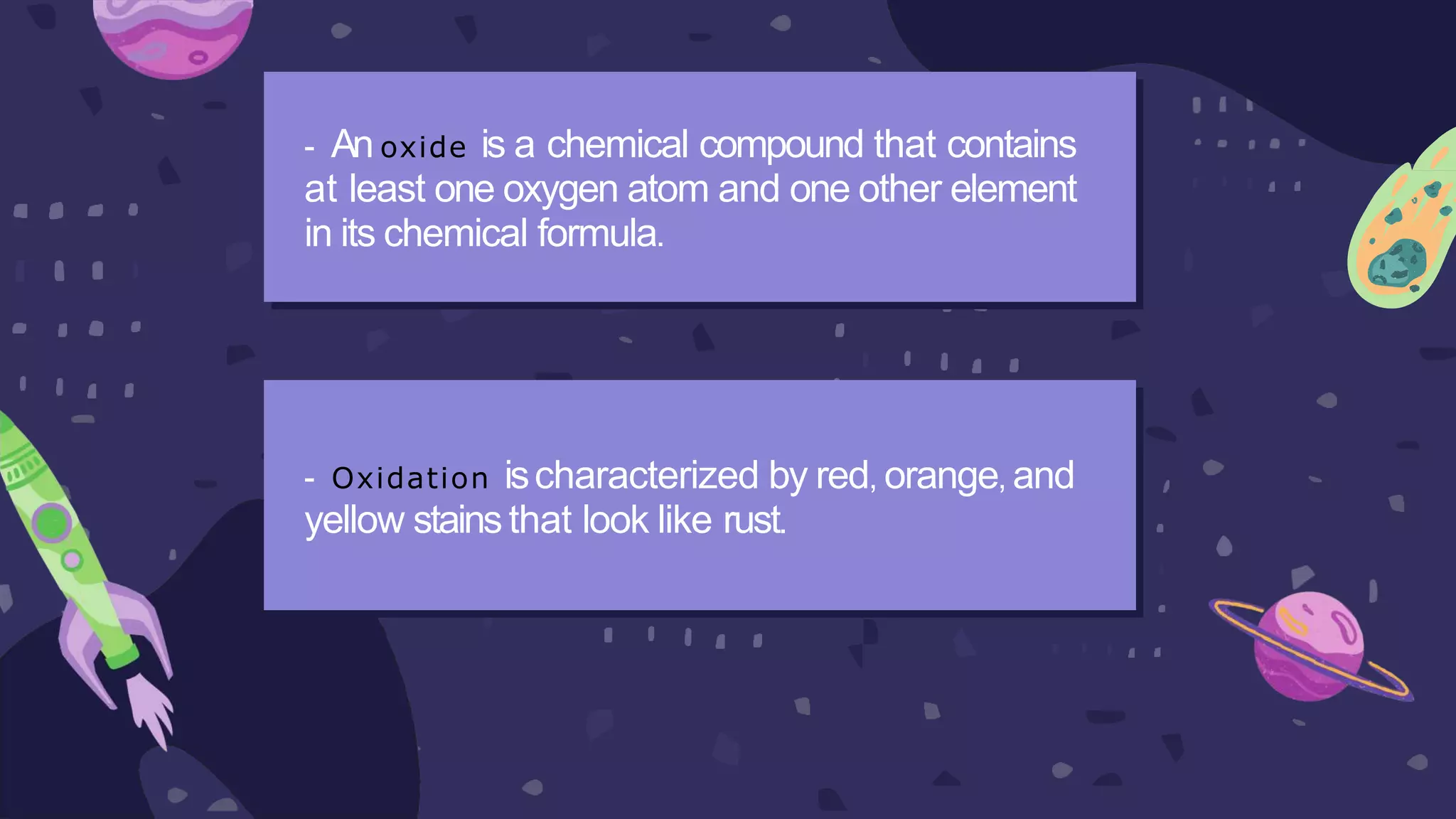 Oxidation Weathering Formula