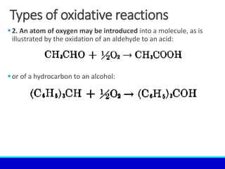 Oxidation process, Unit processes of Chemical engineering | PDF ...