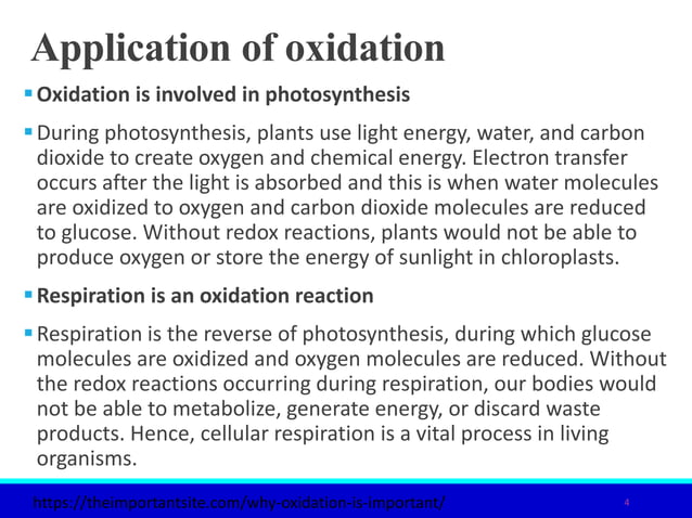 Oxidation process, Unit processes of Chemical engineering | PPT