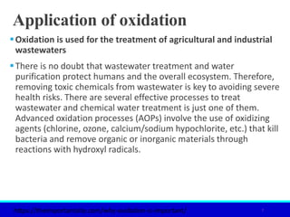 Oxidation process, Unit processes of Chemical engineering | PDF ...