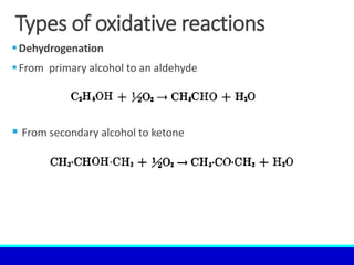 Oxidation process, Unit processes of Chemical engineering | PDF ...