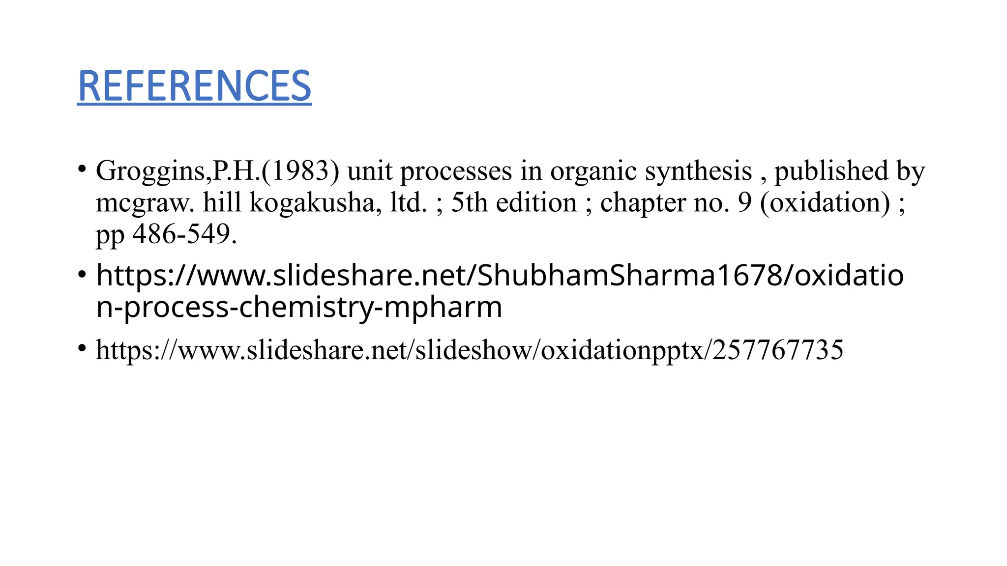 Oxidation Reaction (Process Chemistry "MPC 204T") MSc .pptx
