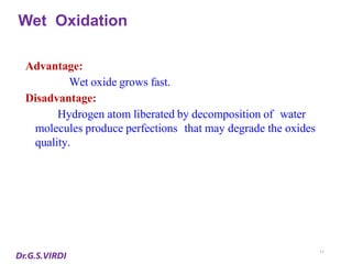 Thermal Oxidation in Silicon IC Fabrication: Principles, Processes and ...