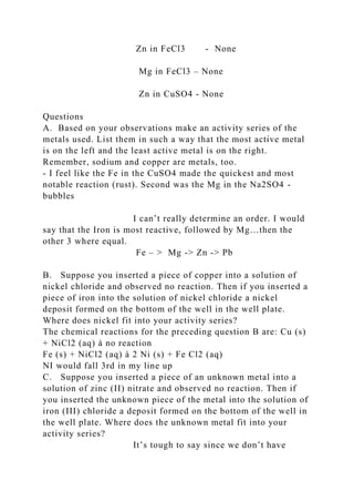 Oxidation-Reduction Activity SeriesPeter Jeschofnig, Ph.D..docx