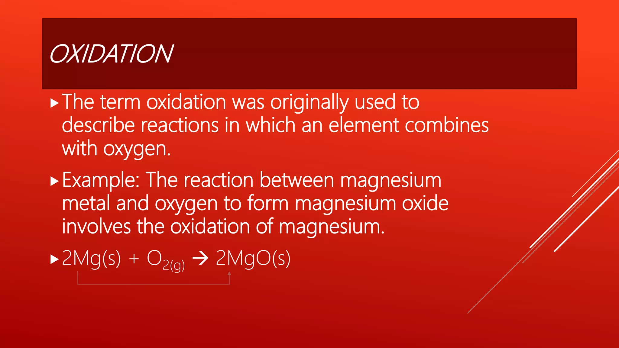 Oxidation reduction reaction | PPTX