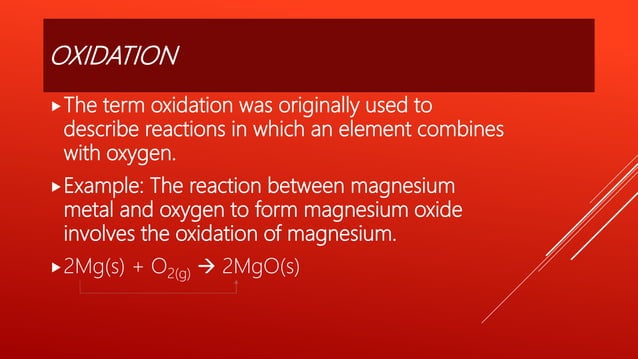 Oxidation reduction reaction | PPTX