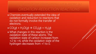 Oxidation reduction reaction | PPTX