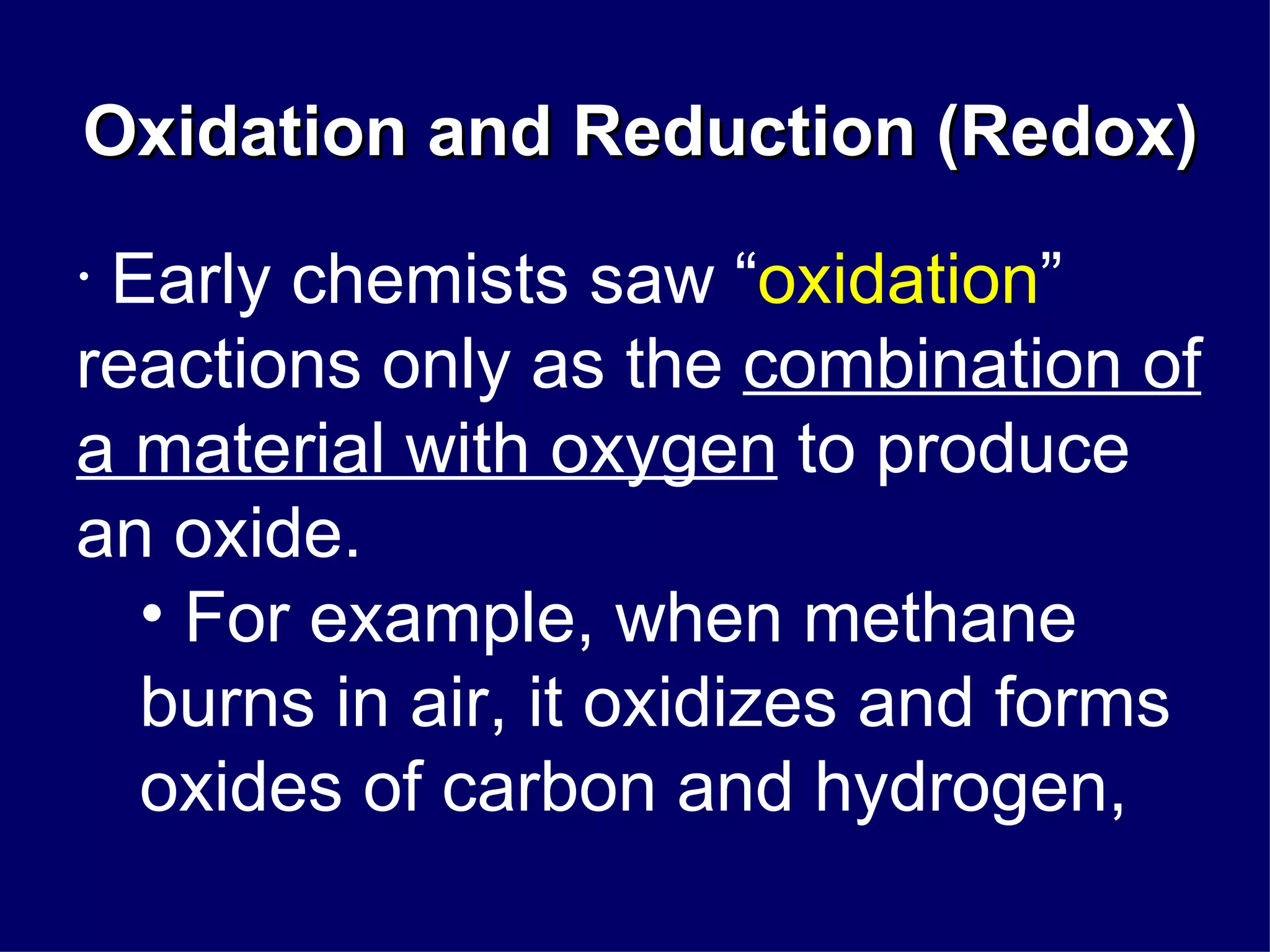 Oxidation reduction reactions | PPT