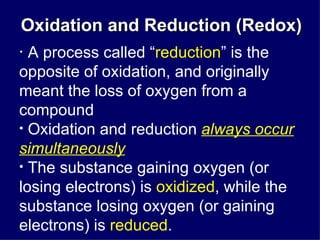 Oxidation reduction reactions | PPT