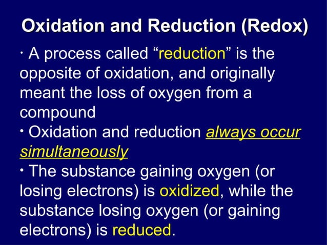 Oxidation reduction reactions | PPT