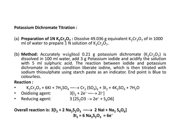 Oxidation reduction titration | PPTX