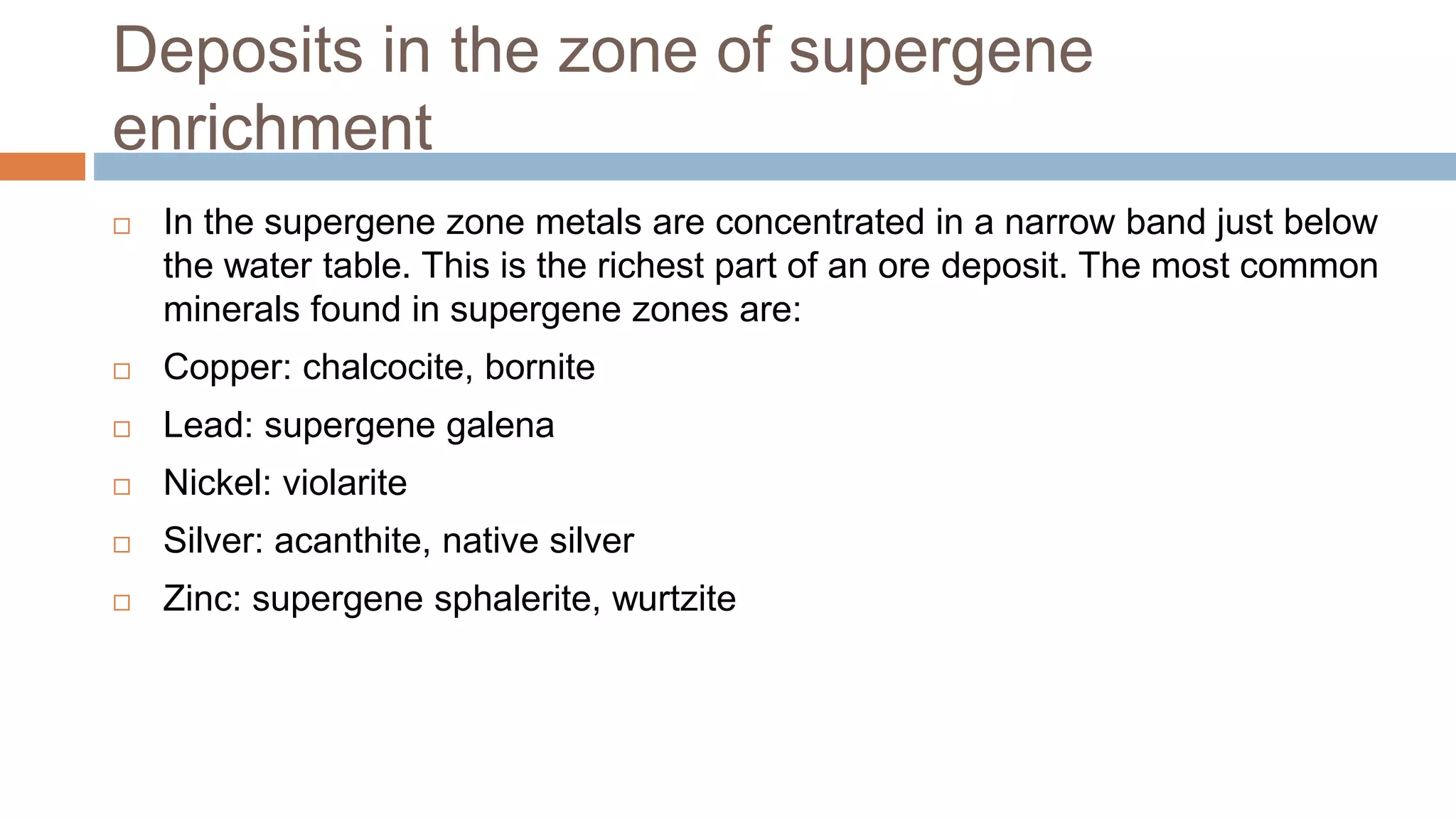 Oxidation supergene enrichment | PPTX