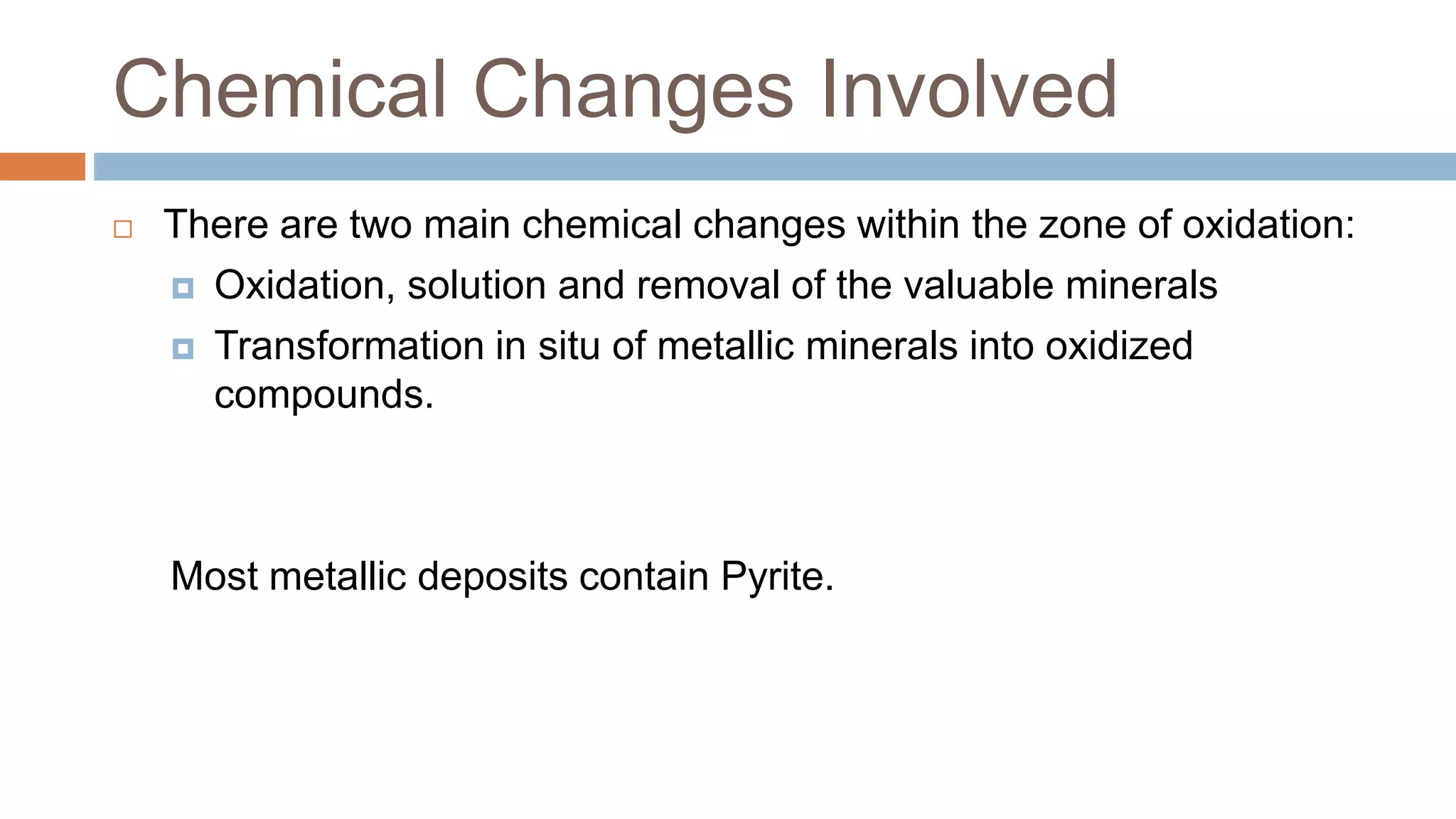 Oxidation supergene enrichment | PPTX