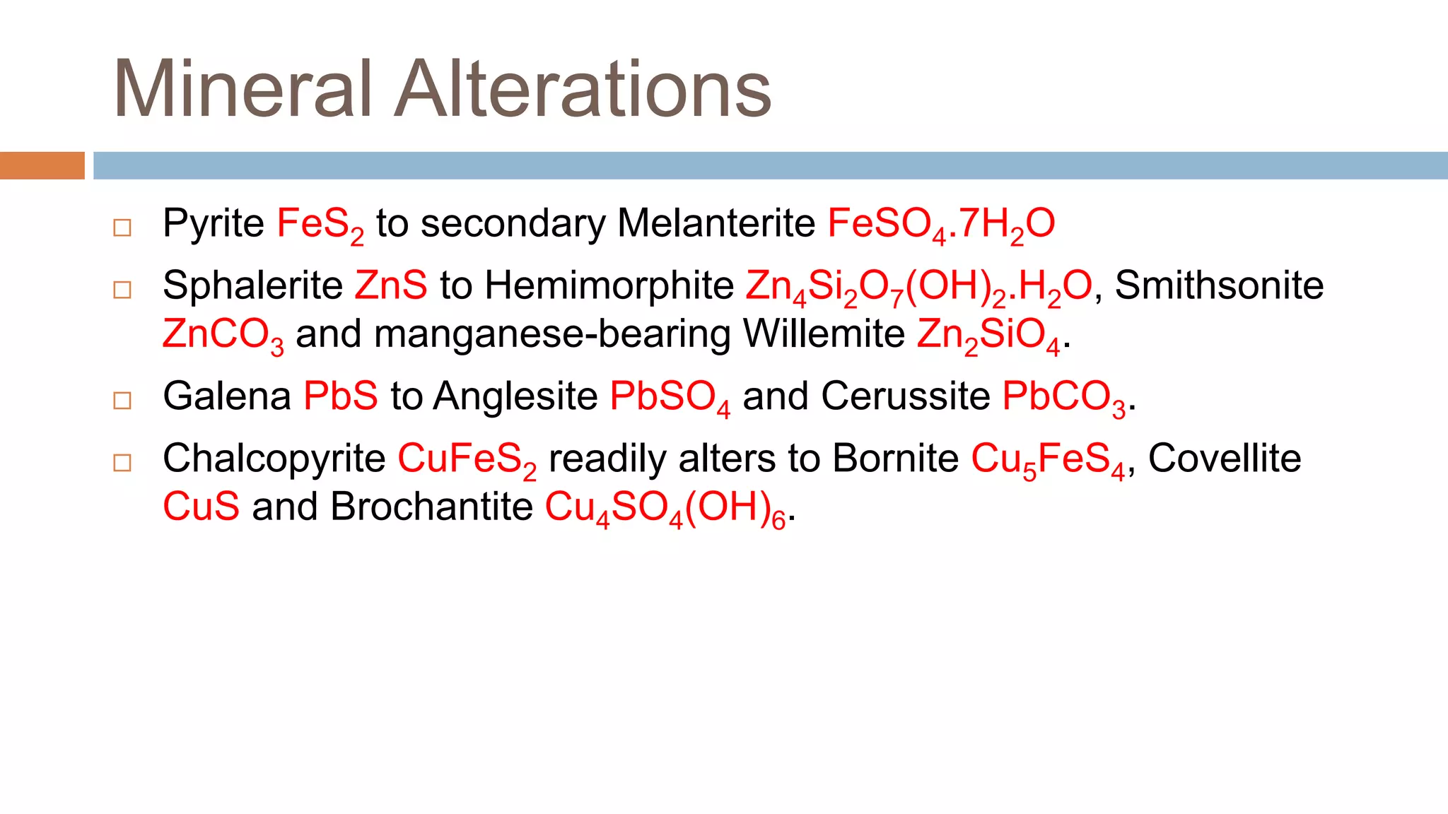 Oxidation supergene enrichment | PPTX