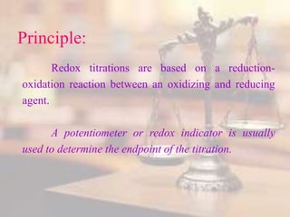 Oxidation and reduction titration | PPTX