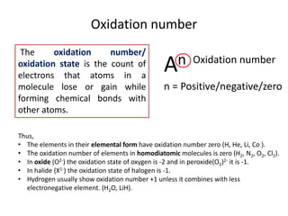 Oxidation and reduction | PPTX