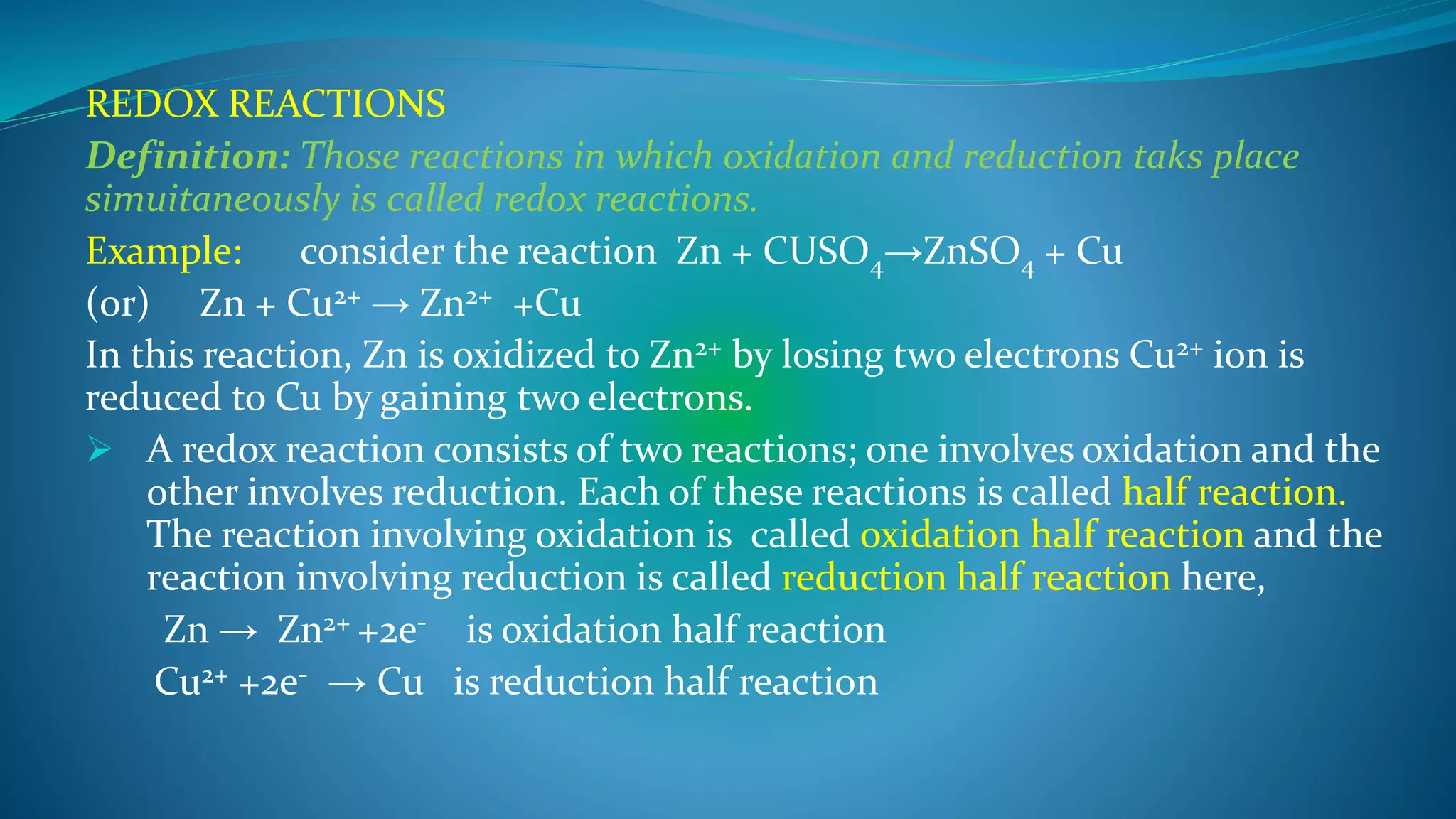 Oxidation And Reduction Ppt