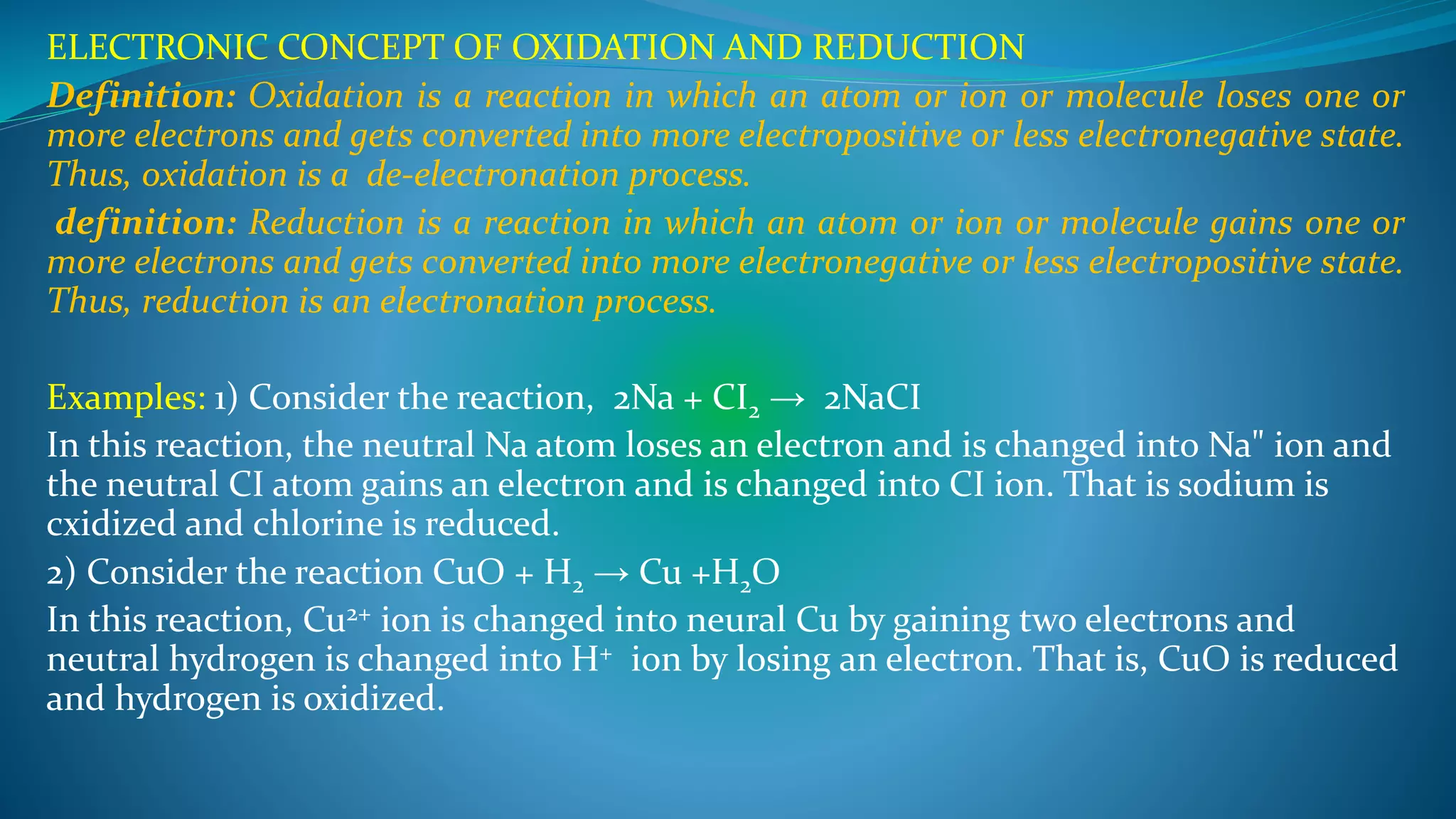 Oxidation and reduction | PPTX