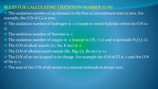 Oxidation and reduction | PPTX