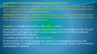 Oxidation and reduction | PPTX