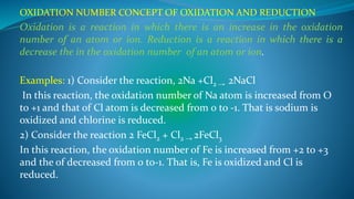 Oxidation and reduction | PPTX