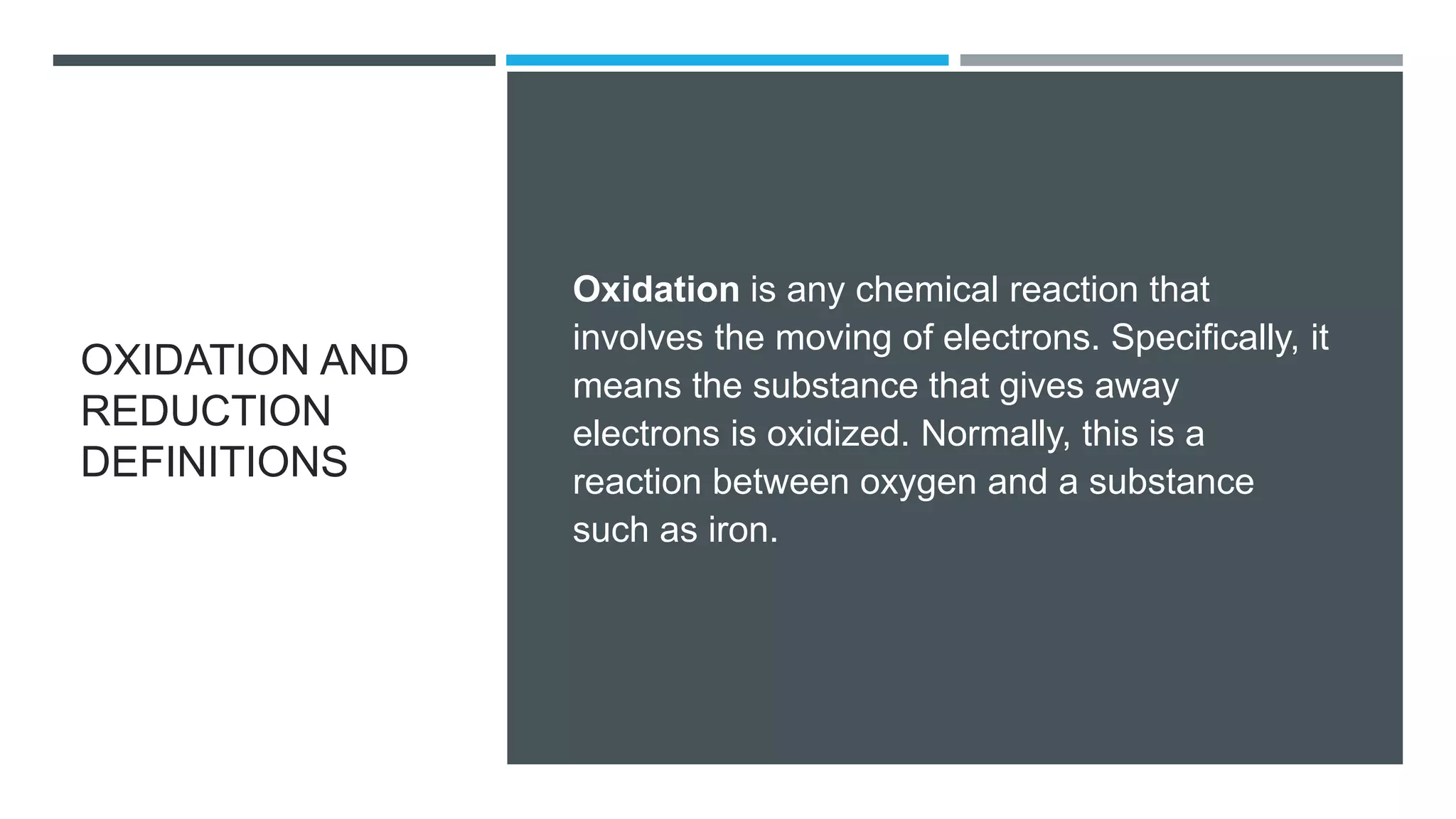 Oxidation and reduction reactions | PPTX