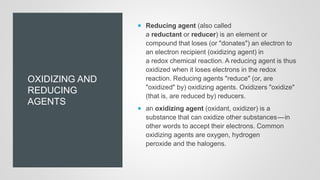 Oxidation and reduction reactions | PPTX