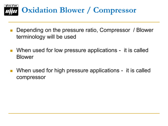 Oxidation Blower for FGD system.pptx | Chemistry | Science