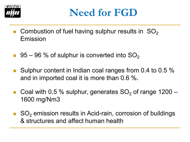 Oxidation Blower for FGD system.pptx | Chemistry | Science