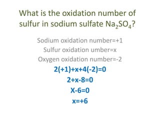 Oxidation numbers | PPTX