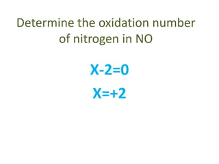 Determining Oxidation Numbers