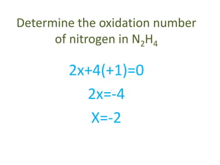 Oxidation State Of N