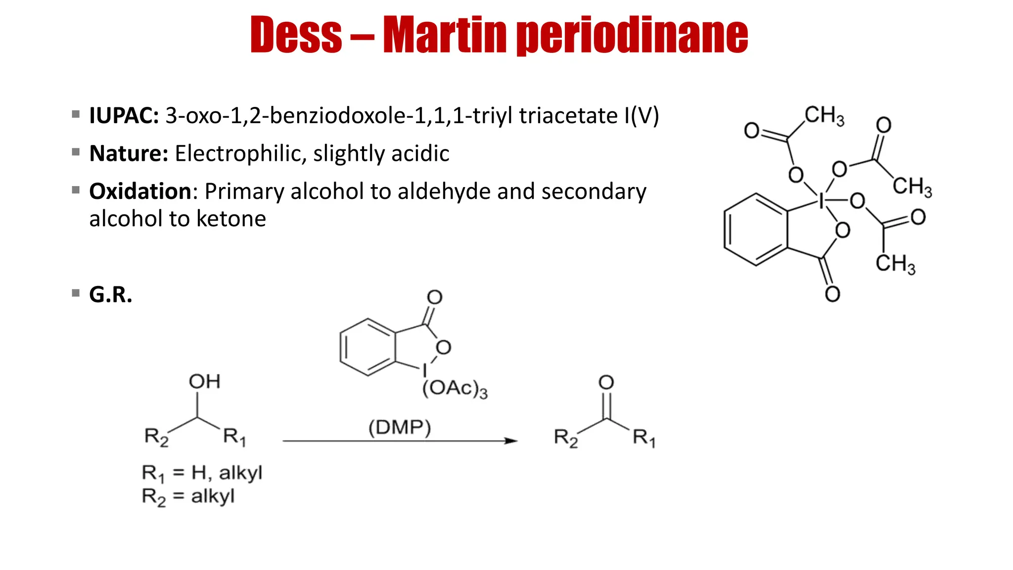 Oxidation of aldehyde & ketones - Iodine, DMSO, Aluminium based ...