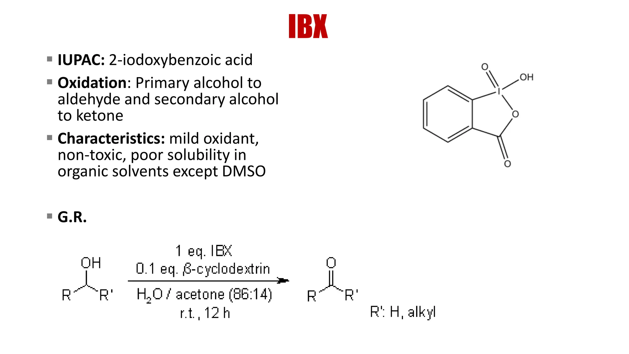 Oxidation of aldehyde & ketones - Iodine, DMSO, Aluminium based ...