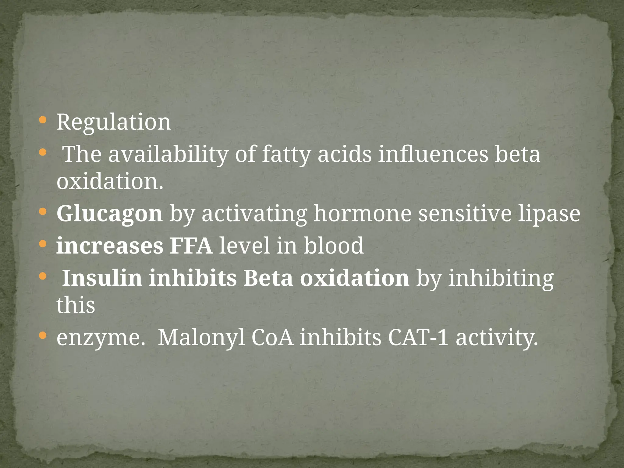 Oxidation of Fatty Acids.pptxbkd shksvisns | PPTX | Endocrine and ...