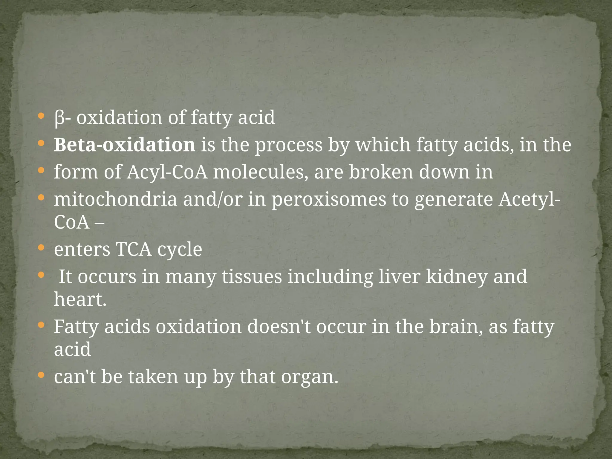 Oxidation of Fatty Acids.pptxbkd shksvisns | PPTX | Endocrine and ...