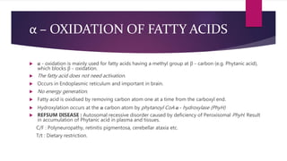 Oxidation of fatty acids | PPTX