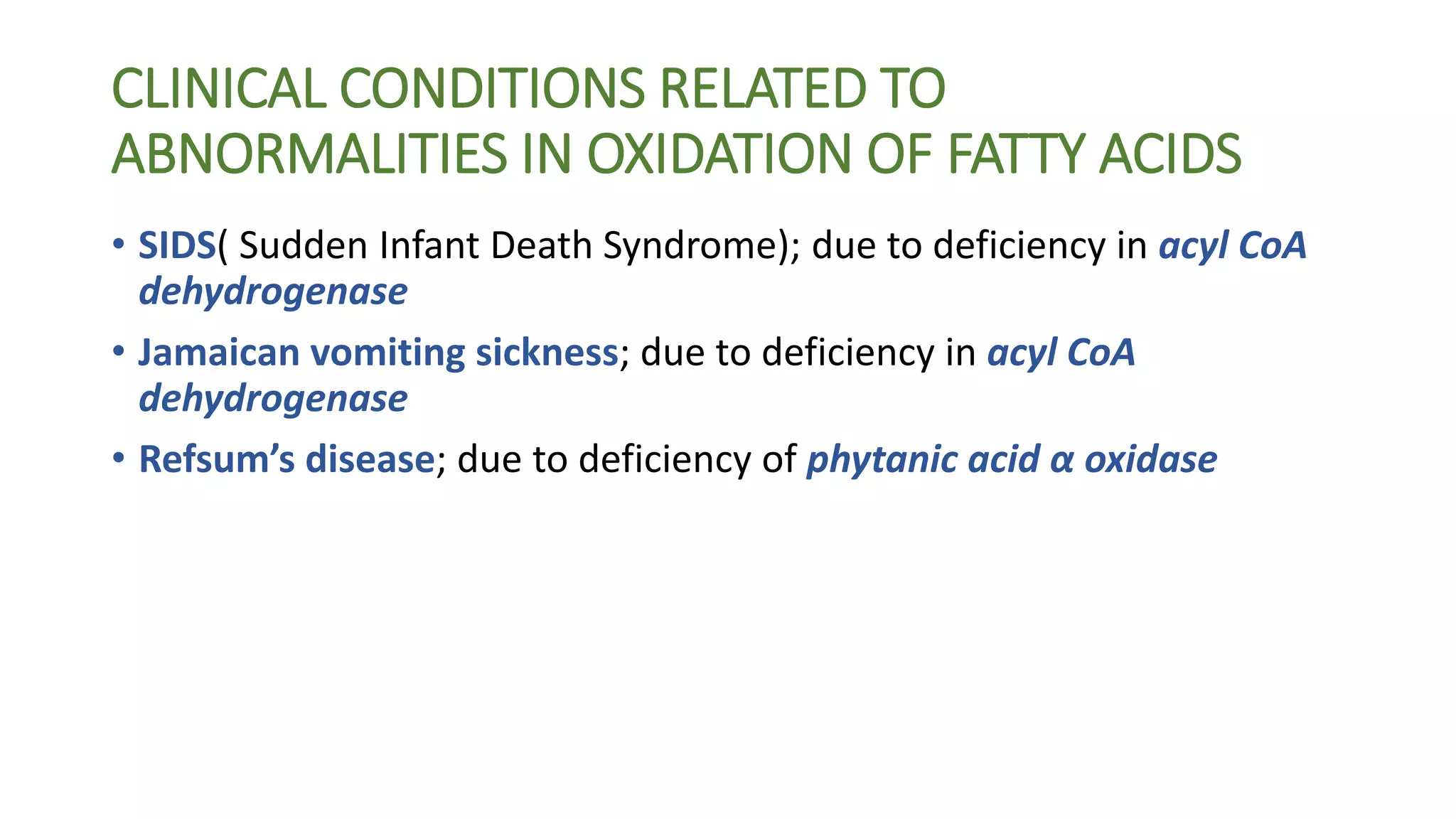 Oxidation of fatty acids | PPTX