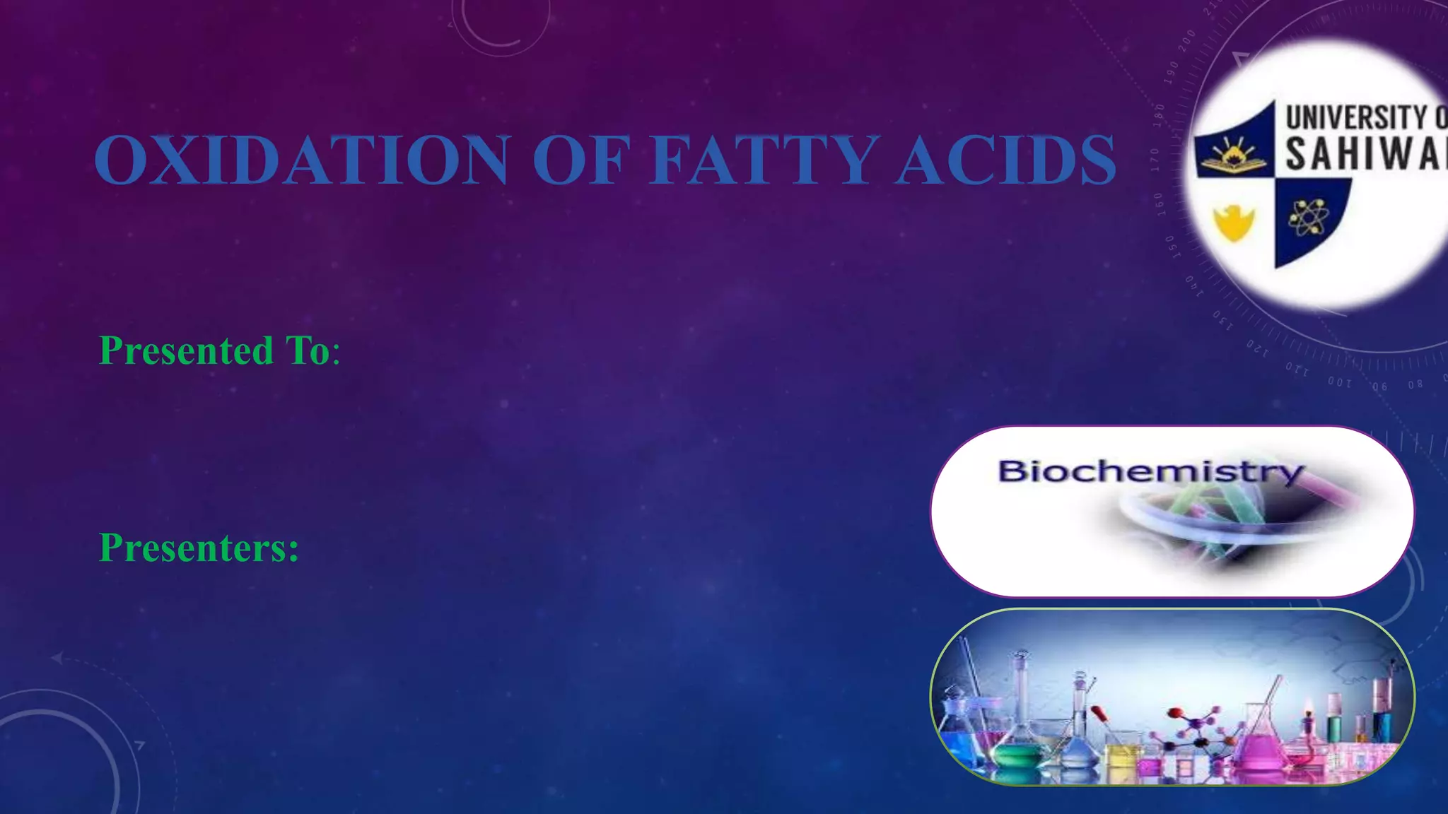 Oxidation of fatty acids ppt | PPTX