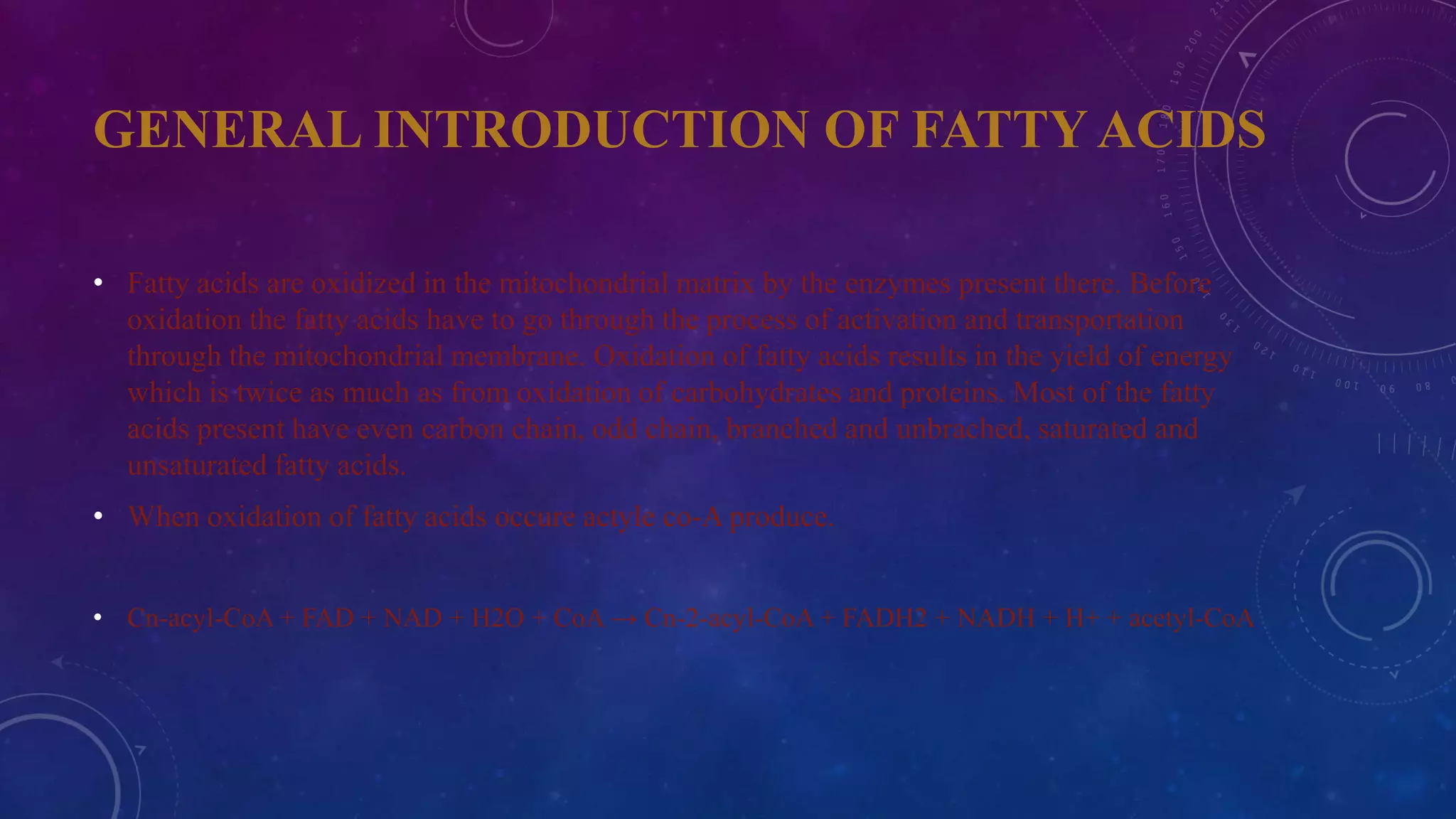 Oxidation of fatty acids ppt | PPTX