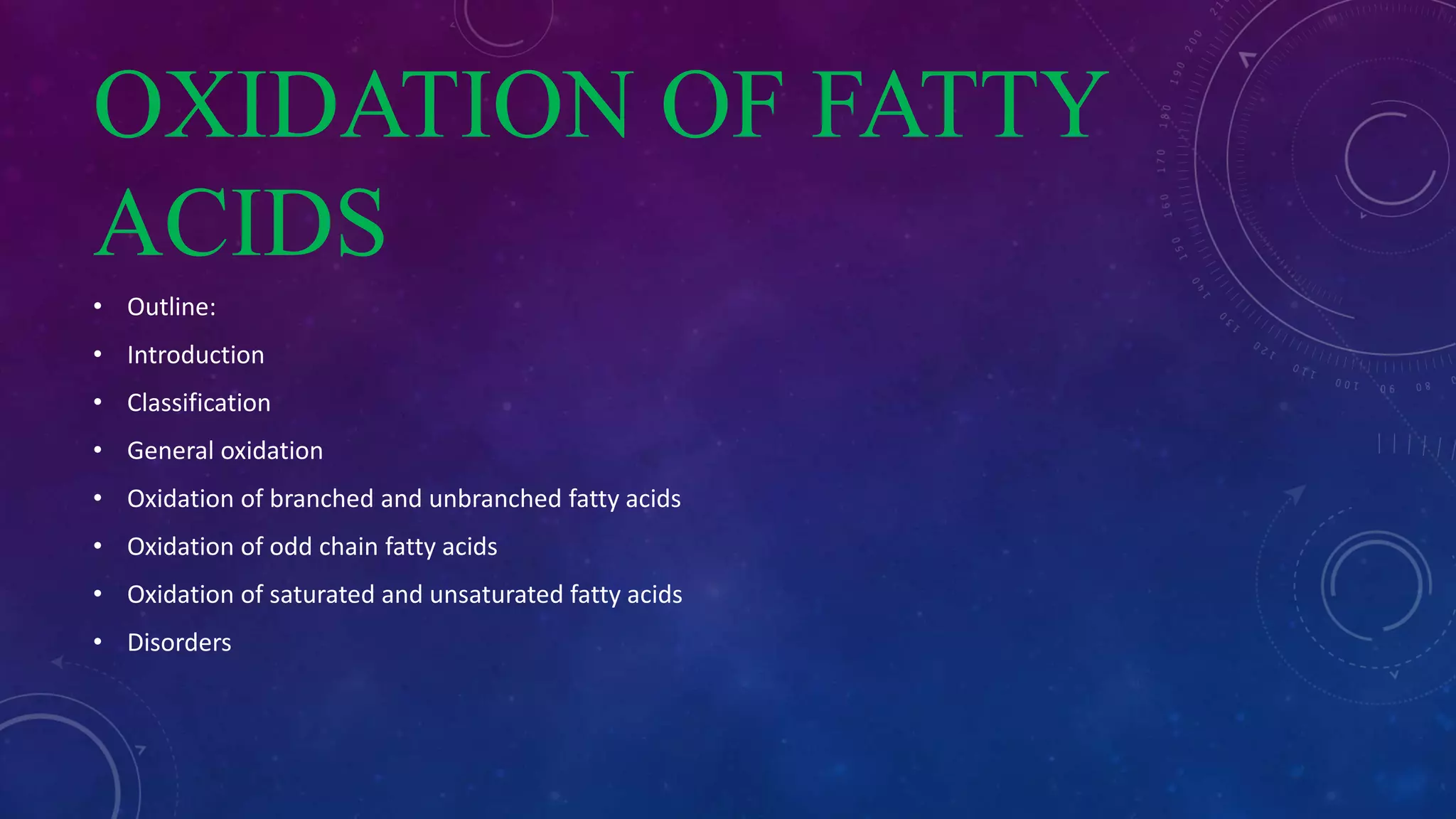 Oxidation of fatty acids ppt | PPTX