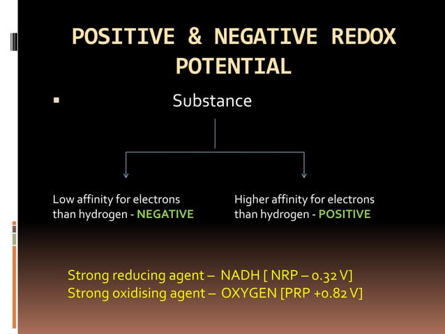 Oxidation of food stuffs and redox potentials | PPTX