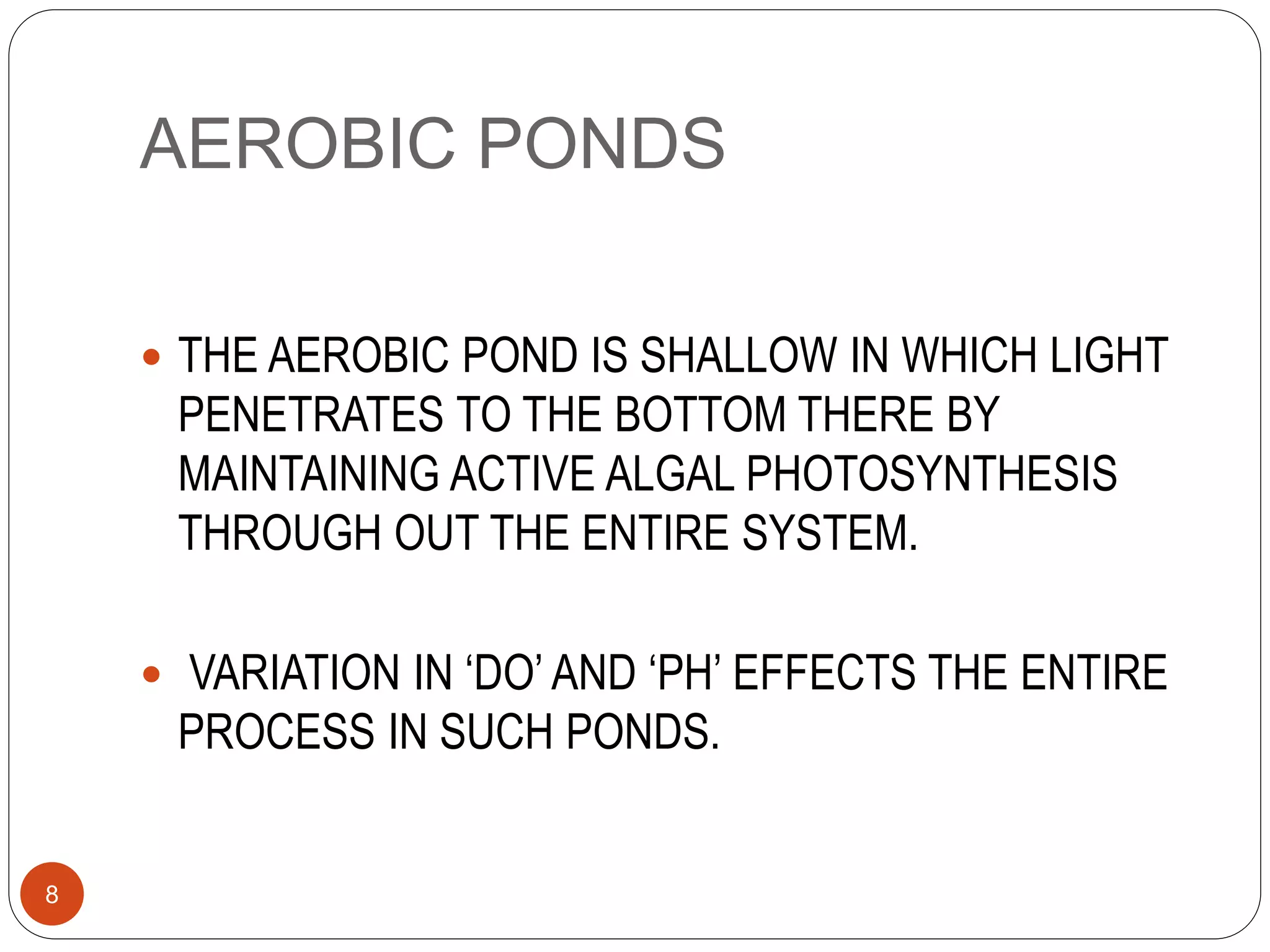 Oxidation pond | PPTX